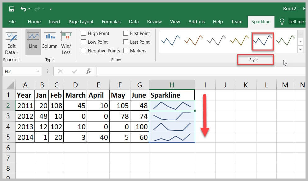 Sparklines In Excel What Is Types Location Range Examples 