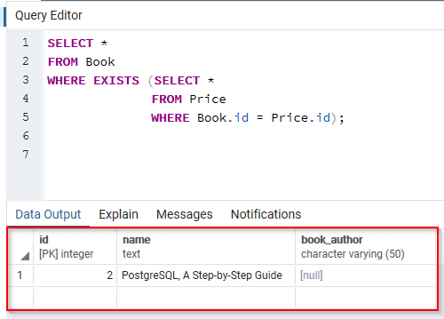 PostgreSQL Exists With Select Insert Update Delete Example