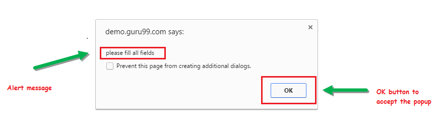 Selenium Alert Popup Window Handling How To Handle 
