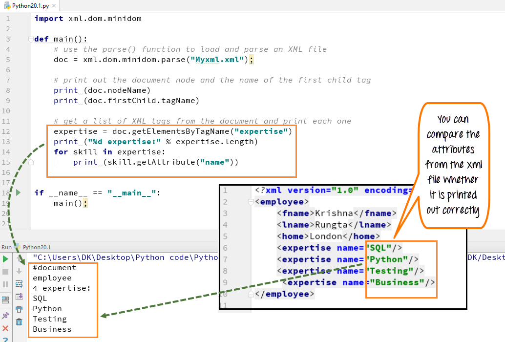 Python XML Parser Tutorial Read Xml File Example Minidom ElementTree 