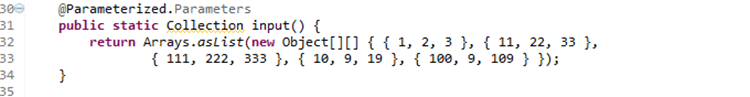 JUnit Parameterized Test With Example Using Parameters